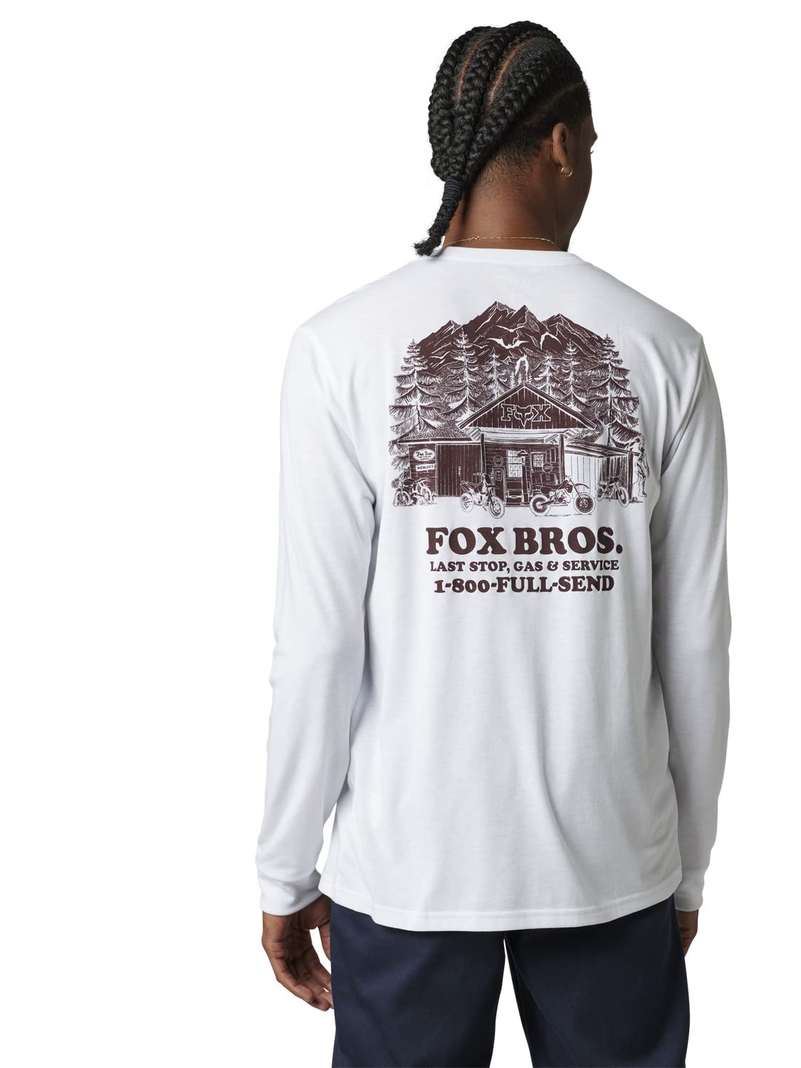 Fox Racing Out and About Dri-Release Mens Long Sleeve T-Shirt Optic White LG