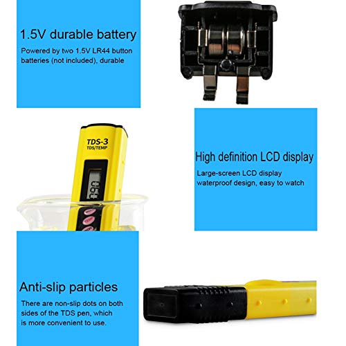 MIGONG Water Testing Kits for Drinking Water, Water Tester 0‑9990Ppm LCD Digital Water Tester Meter for Drinking Water Hydroponics Aquarium