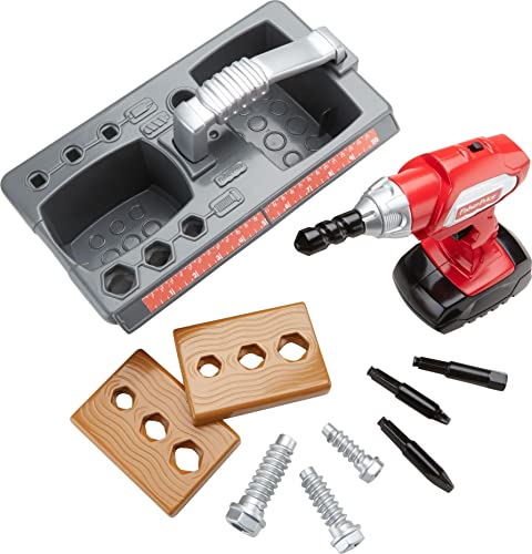 Fisher-Price Preschool Toy Drillinâ Action Tool Set with Sounds, 10 Pieces for Construction Pretend Play for Kids Ages 3+ Years