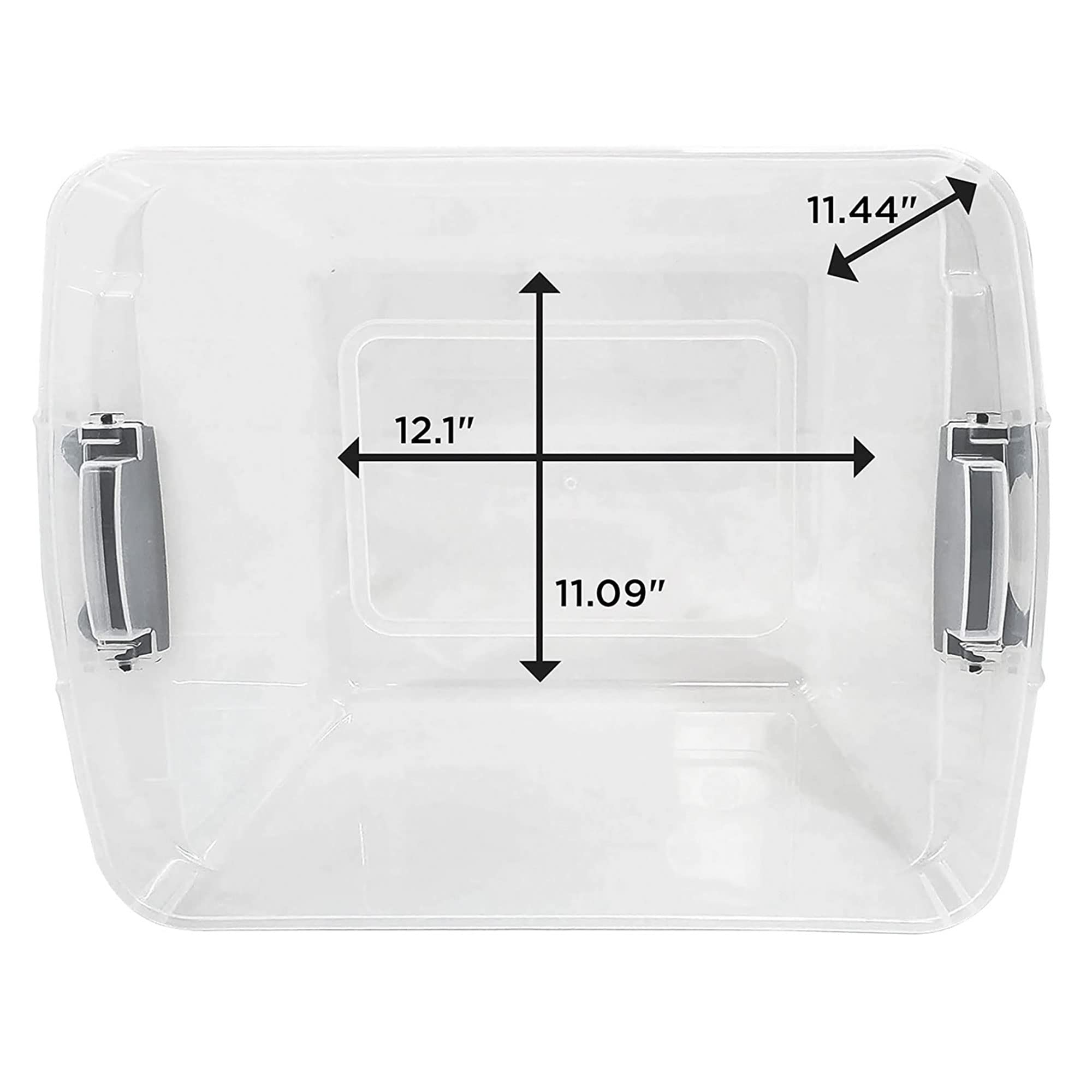 Homz 31 Quart Secured Seal Latch Extra Large Single Clear Stackable Storage Container Tote with Grey Handles for Home, Garage, or Basement (8 Pack)