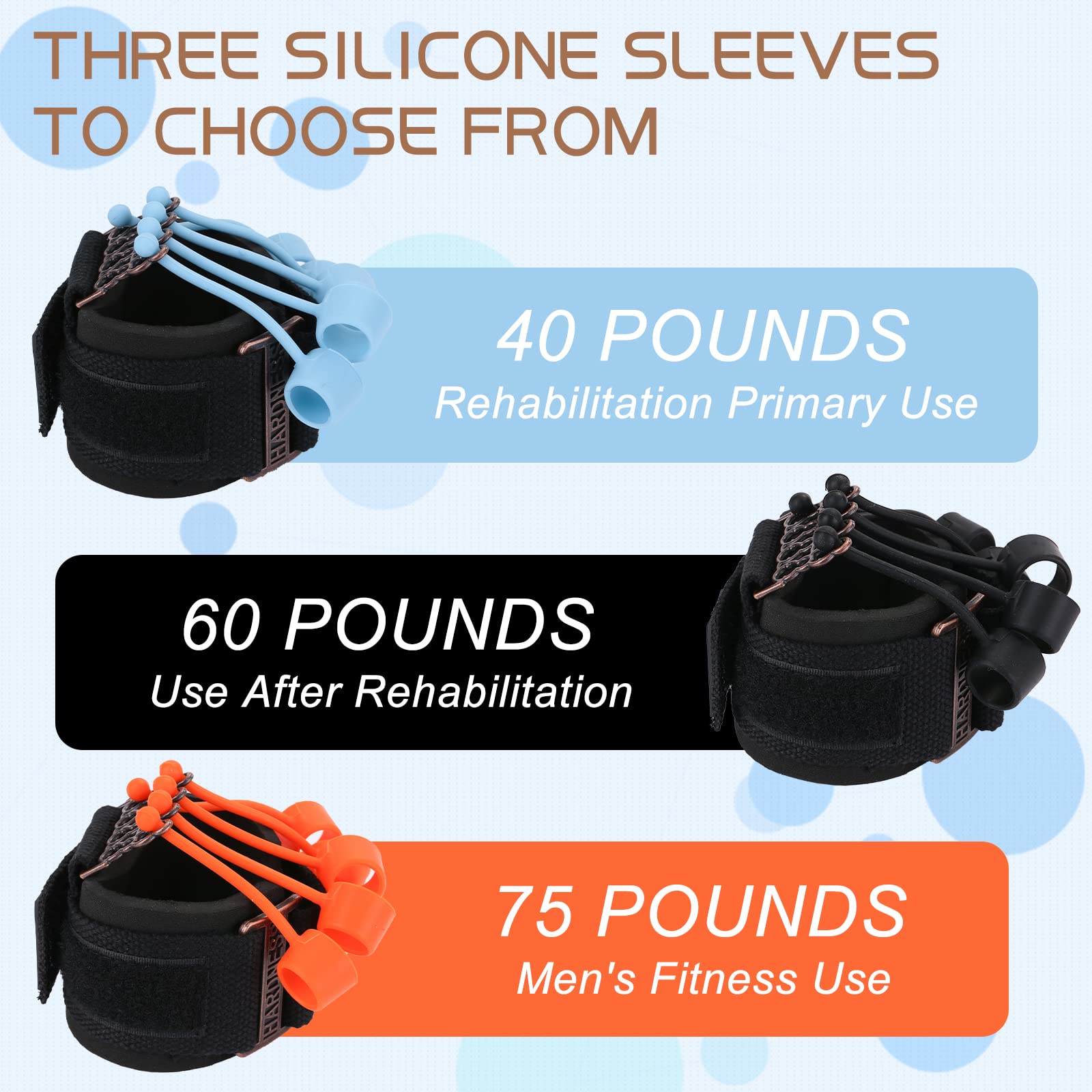 Finger Strengthener Stroke Recovery Physical Therapy Equipment Stretcher Hand Strengthener Hand Workout Extension Exerciser Hand Grip Trainer (Enhanced Kit - Black)