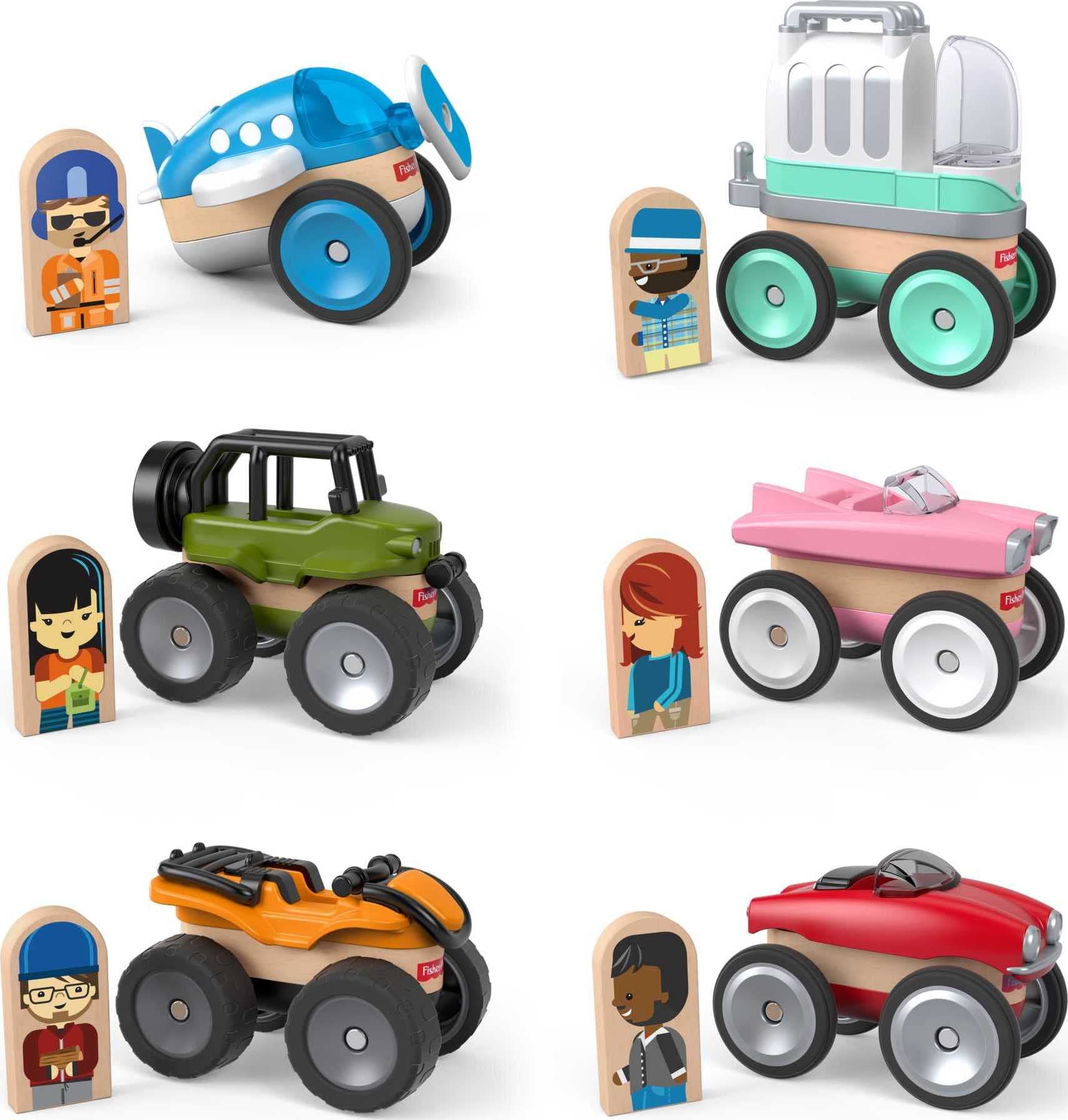Fisher-Price Wonder Makers Design System Vehicle 6-Pack