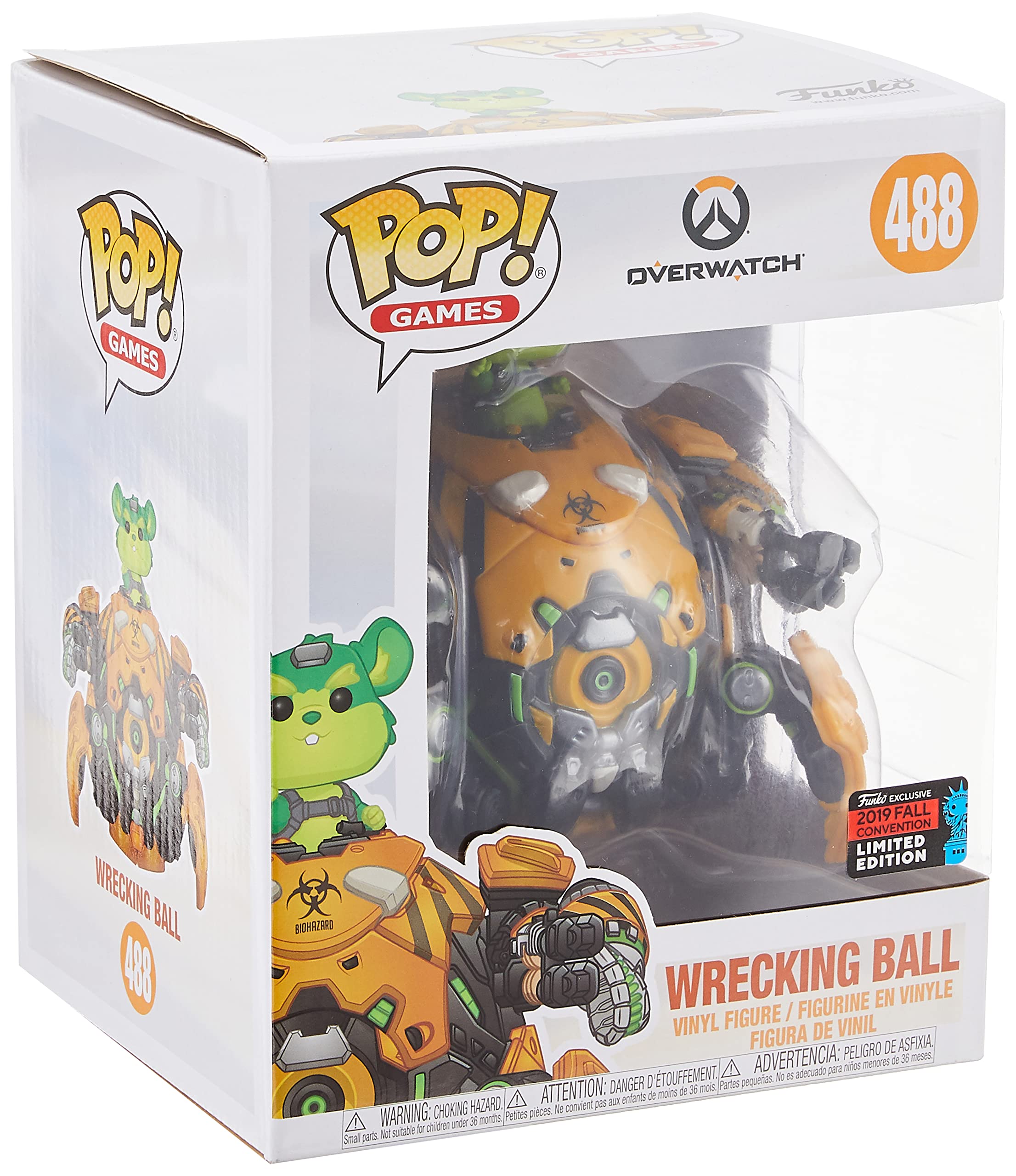 Funko Pop! Games: Overwatch - 6 Inch Toxic Wrecking Ball Vinyl Figure, Fall Convention Exclusive, Amazon Exclusive