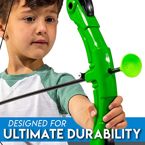 Franklin Sports Kids Archery Target Set - Indoor Bow and Arrow Set - Plastic Bow and Toy Arrows for Kids - Complete Youth Archery Set with Target Included