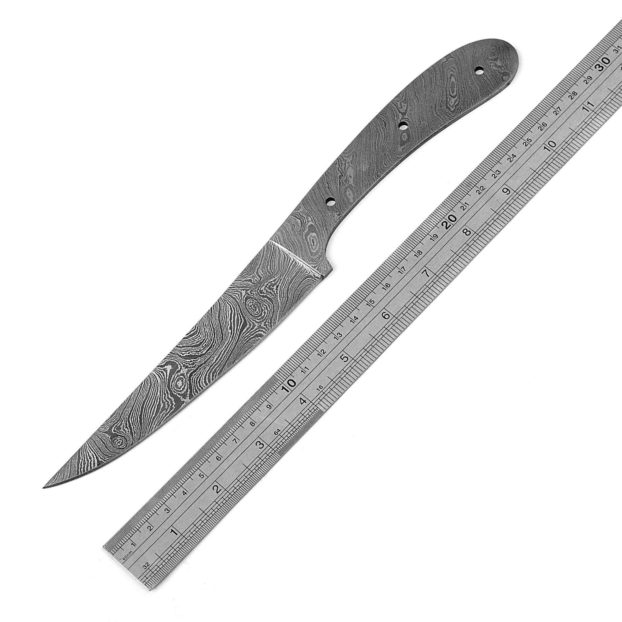 Fish Fillet Blank Blade 11.00" Damascus Steel Hand Forged Hunting Knife Making Supplies AB87