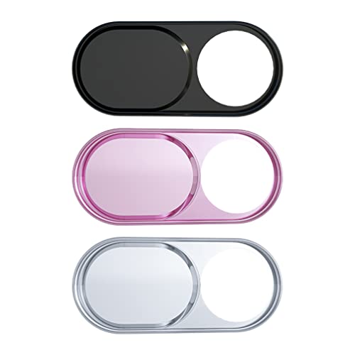 Mikikit 3pcs Camera Cover Mobile Camera Privacy Cover Notebook Camera Slider Web Camera Slide Lens Cover Star Fruit Camera Hider Home Cam Computer Aluminum Alloy Metal Office