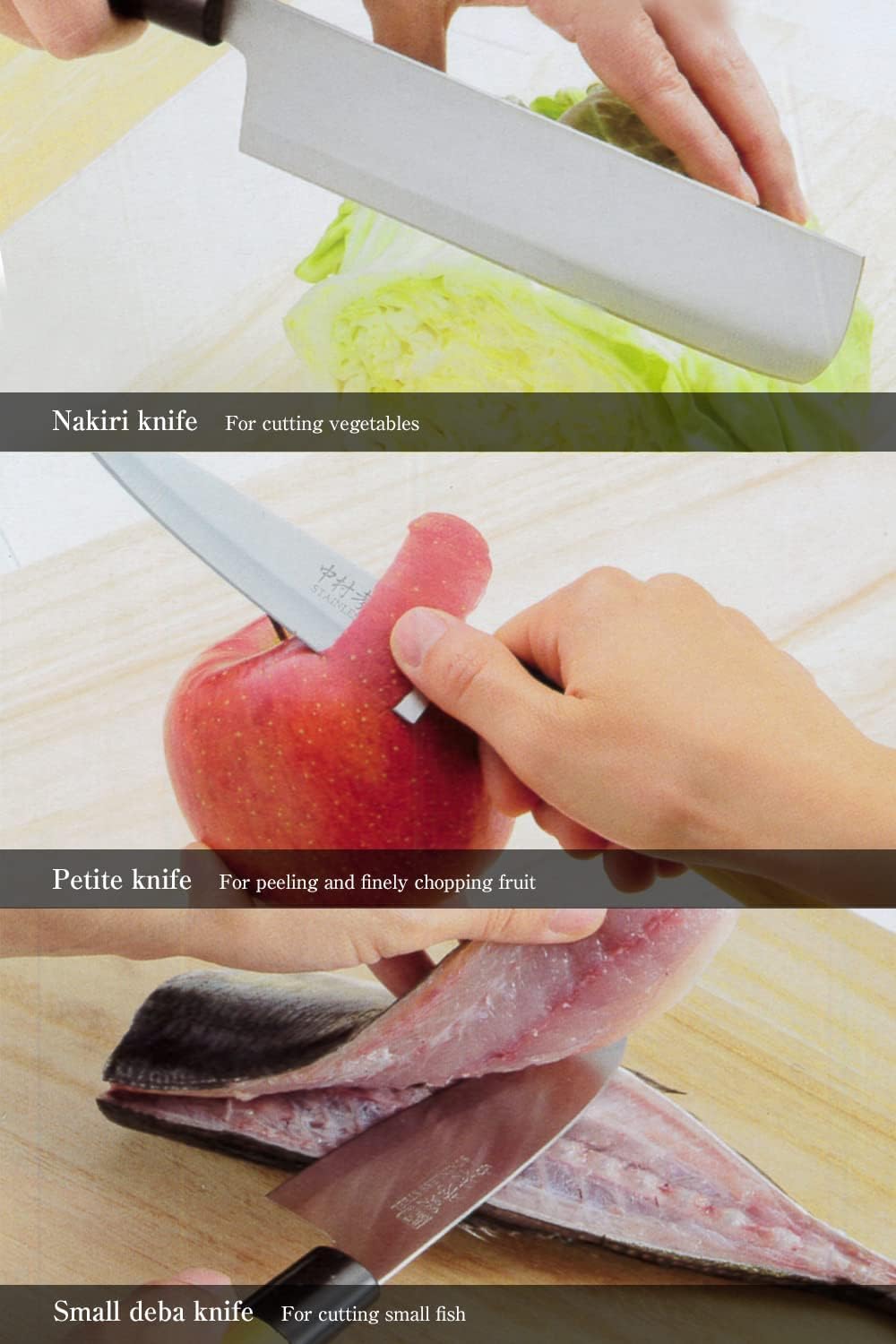 TSTADVANCE Kitchen Knife Set Of 5 Produced By Komei Nakamura Including Sushi Knife Japanese