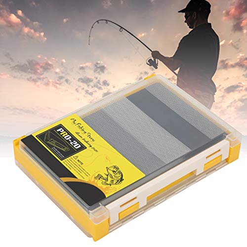 Fishing Bait Box Bait Storage Case Fishing Lure Case Double Layer Insert Bait Box Fishing Gear Accessory(yellow)