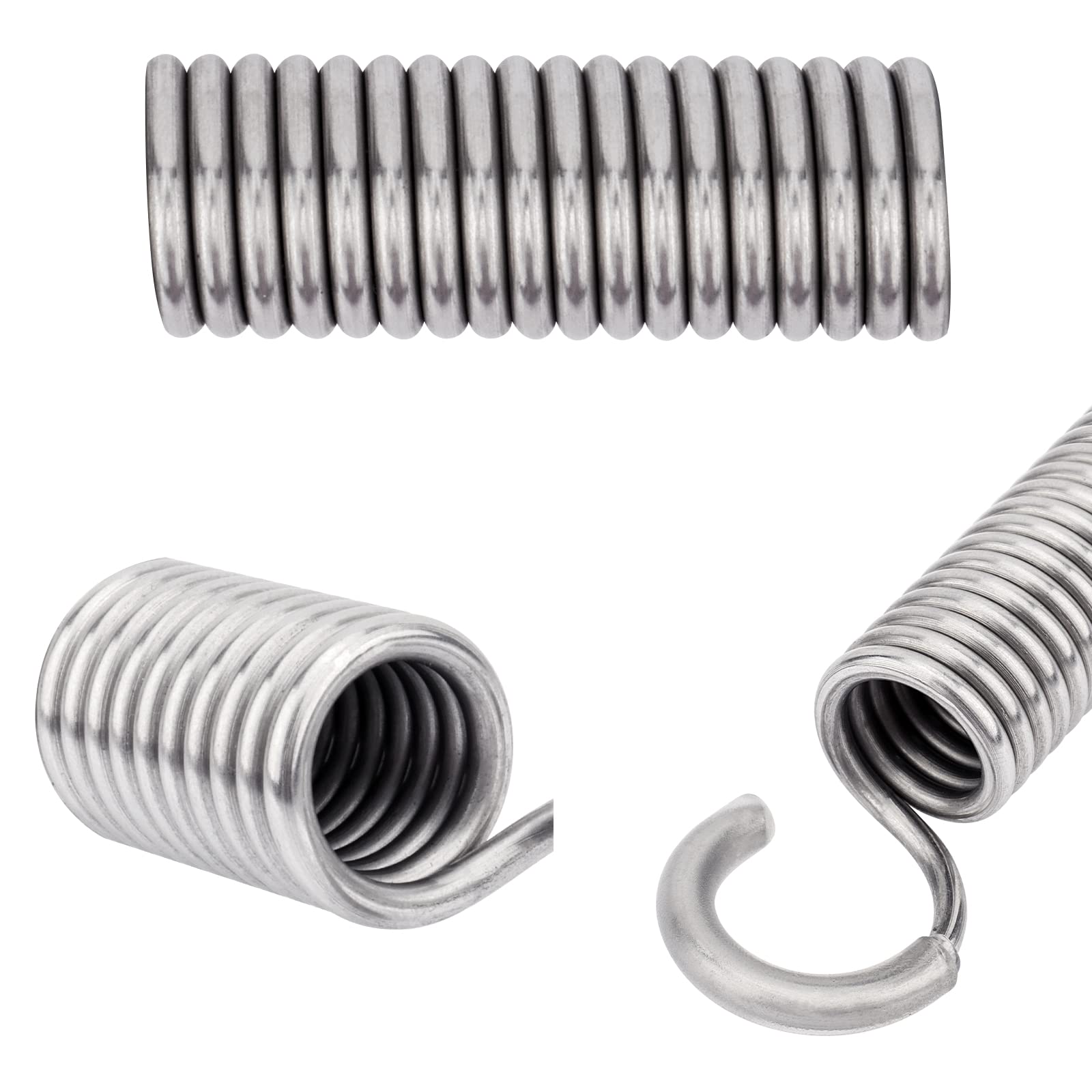 GNPADR GUPO 5-1/8" (2 Pcs) Stainless Steel Recliner Sofa Chair Stainless Steel Spring Replacement Mechanism Tension Spring