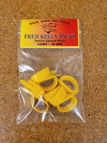 Fred Kelly Picks D3-L-8 Delrin Speed Light Guitar Pick,yellow