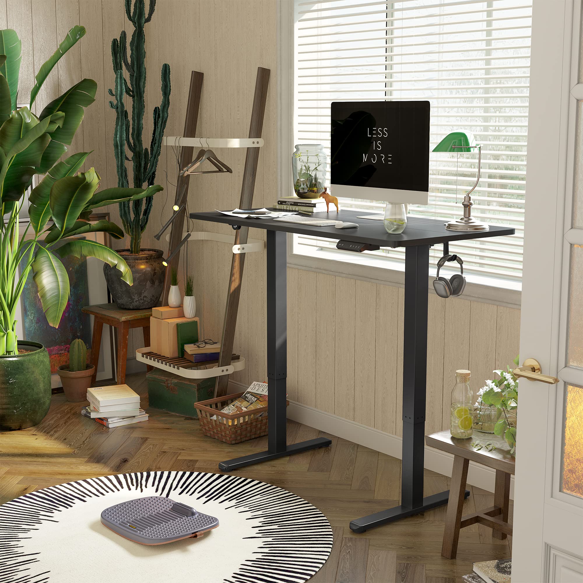 FEZIBO Height Adjustable Desk with and 3-Drawer Mobile File Cabinet