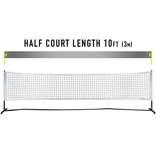 Franklin Sports Pickleball Net Set Outdoor Portable Pickleball Court Net - (2) Paddles + (2) Pickleballs - Half Court Set