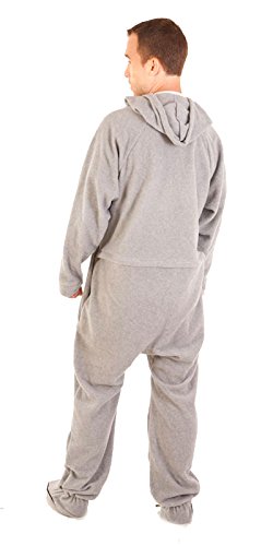 Forever Lazy Footed Adult Onesie - Asleep on The Job Gray - M