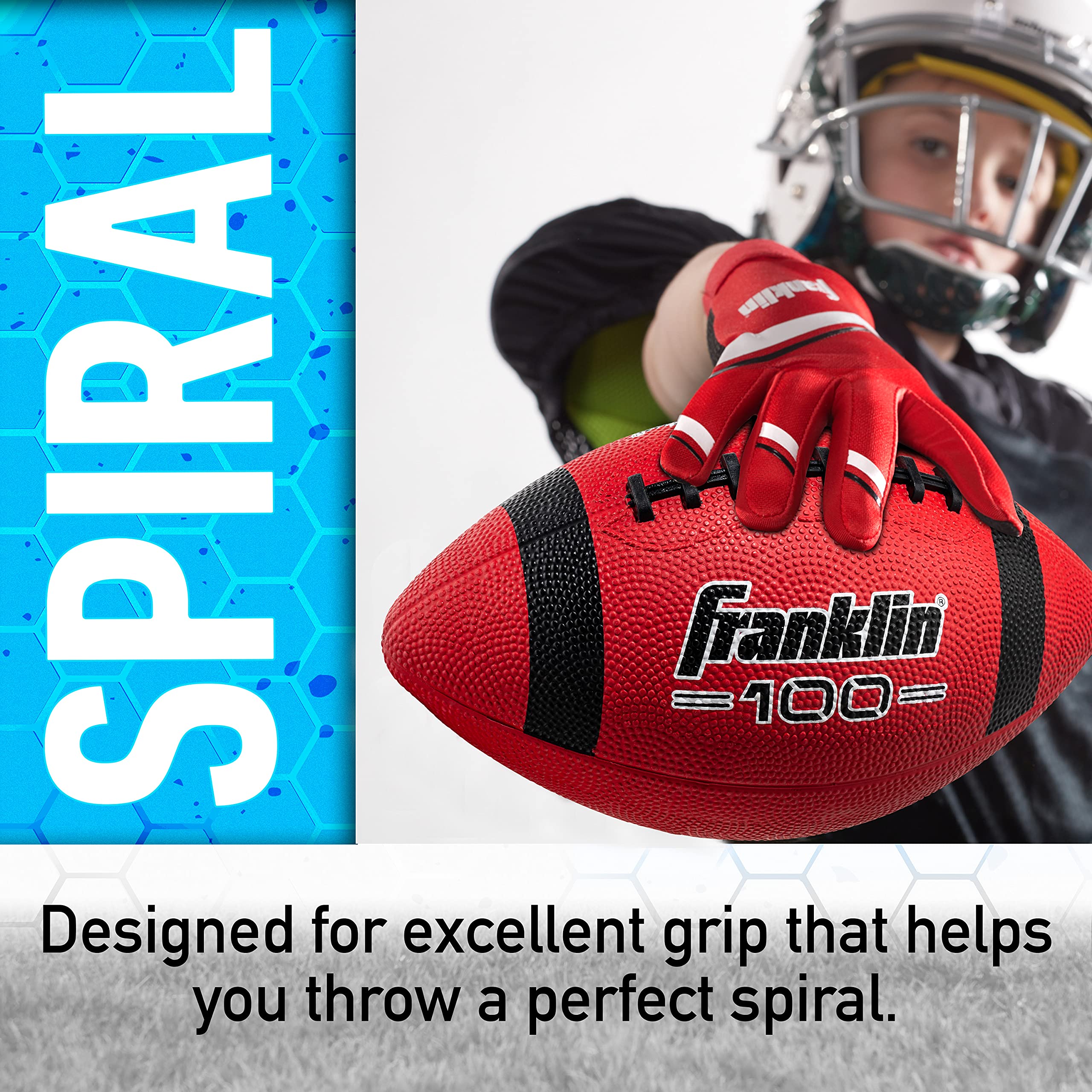 Franklin Sports Grip Rite 100 Rubber Junior Football