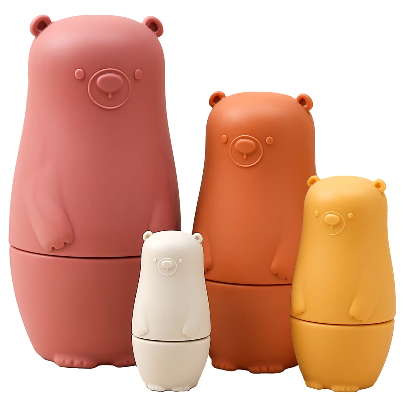 Moonmo Silicone Nesting Dolls Russian Nesting Dolls for Children Montessori Educational Toy Stacking Nesting Doll Toys Set for Toddlers