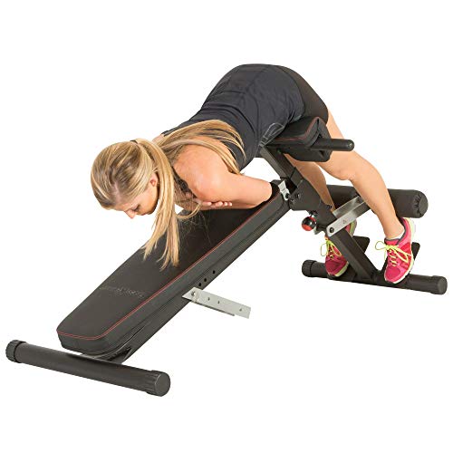 Fitness Reality X-Class Light Commercial Multi-Workout Abdominal/Hyper Back Extension Bench, Black