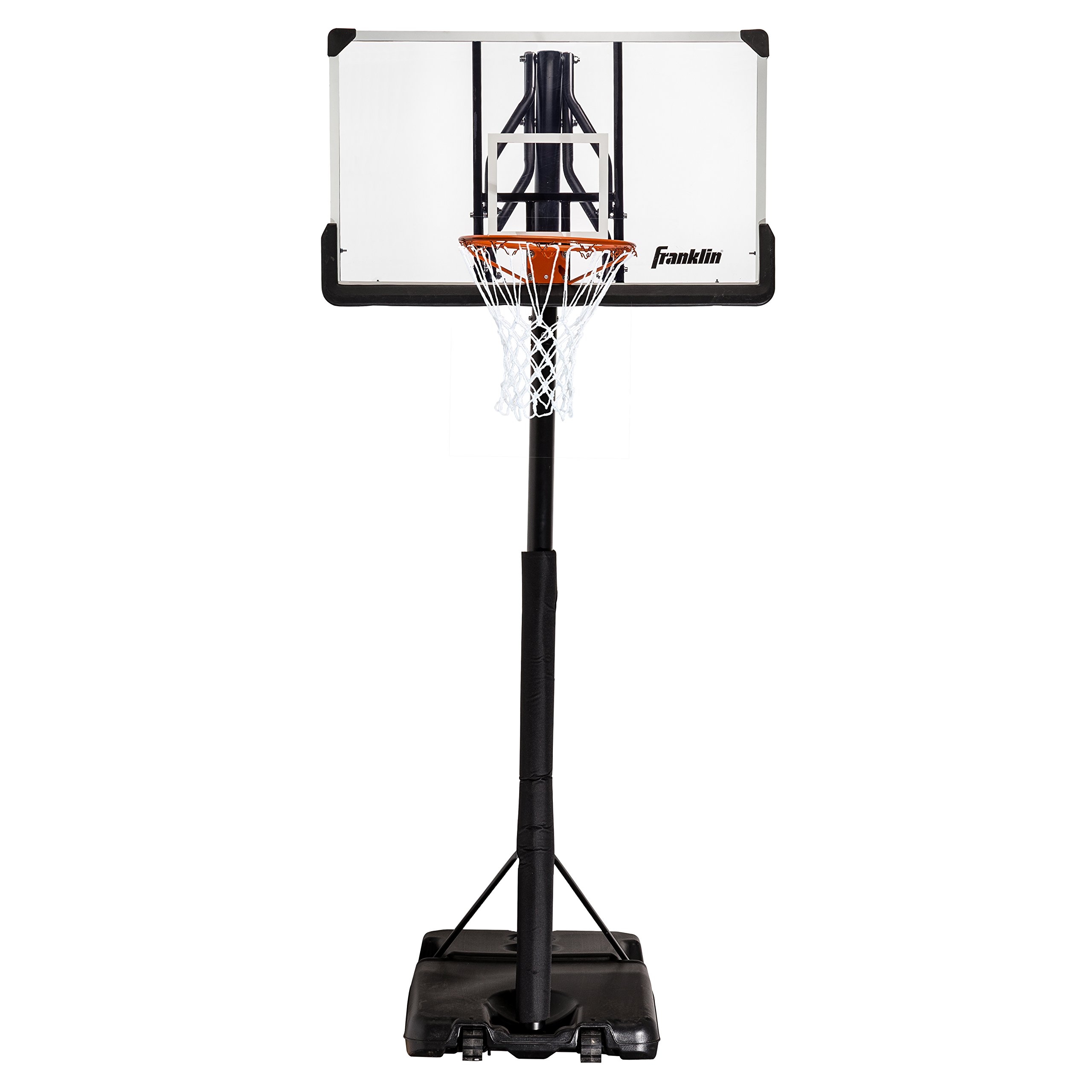Franklin Sports Portable Basketball Hoop ā 48" Adjustable Outdoor Basketball Hoop with Wheels - Authentic Driveway Basketball Hoop Black