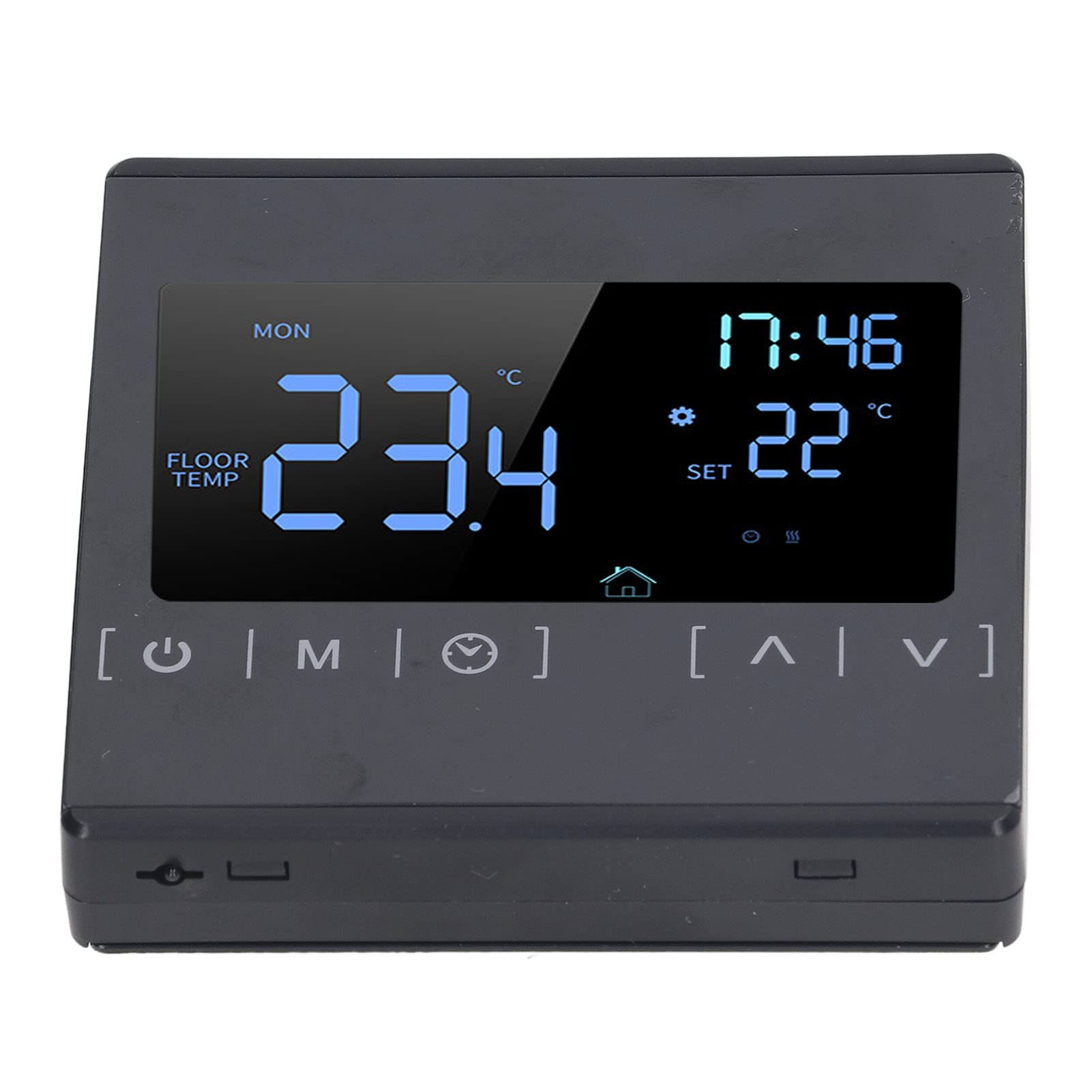 Floor Heating Controller, Programmable Digital Thermostat AC85V to 250V Automatic Mode Programming Mode for Distribution Manifold