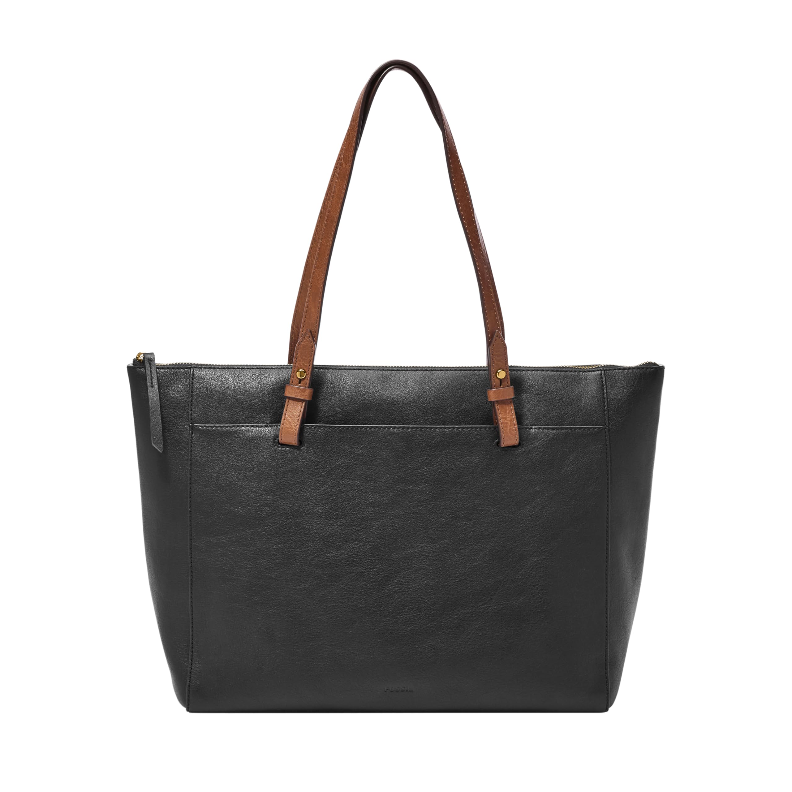 Fossil Women's Rachel Faux Leather Tote Bag Purse Handbag, Black Key Stripe (Model: ZB7991080)