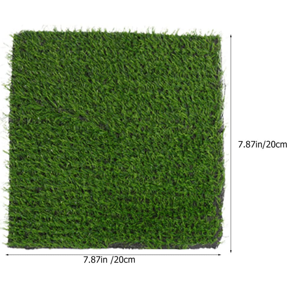 FOMIYES 10Pcs Chicken Nesting Box Pads, Washable Fake Turf Mats, Artificial Grass Carpet, Reusable Hen Nest Boxes Pad for Chicken Bedding Nesting 7.86 in