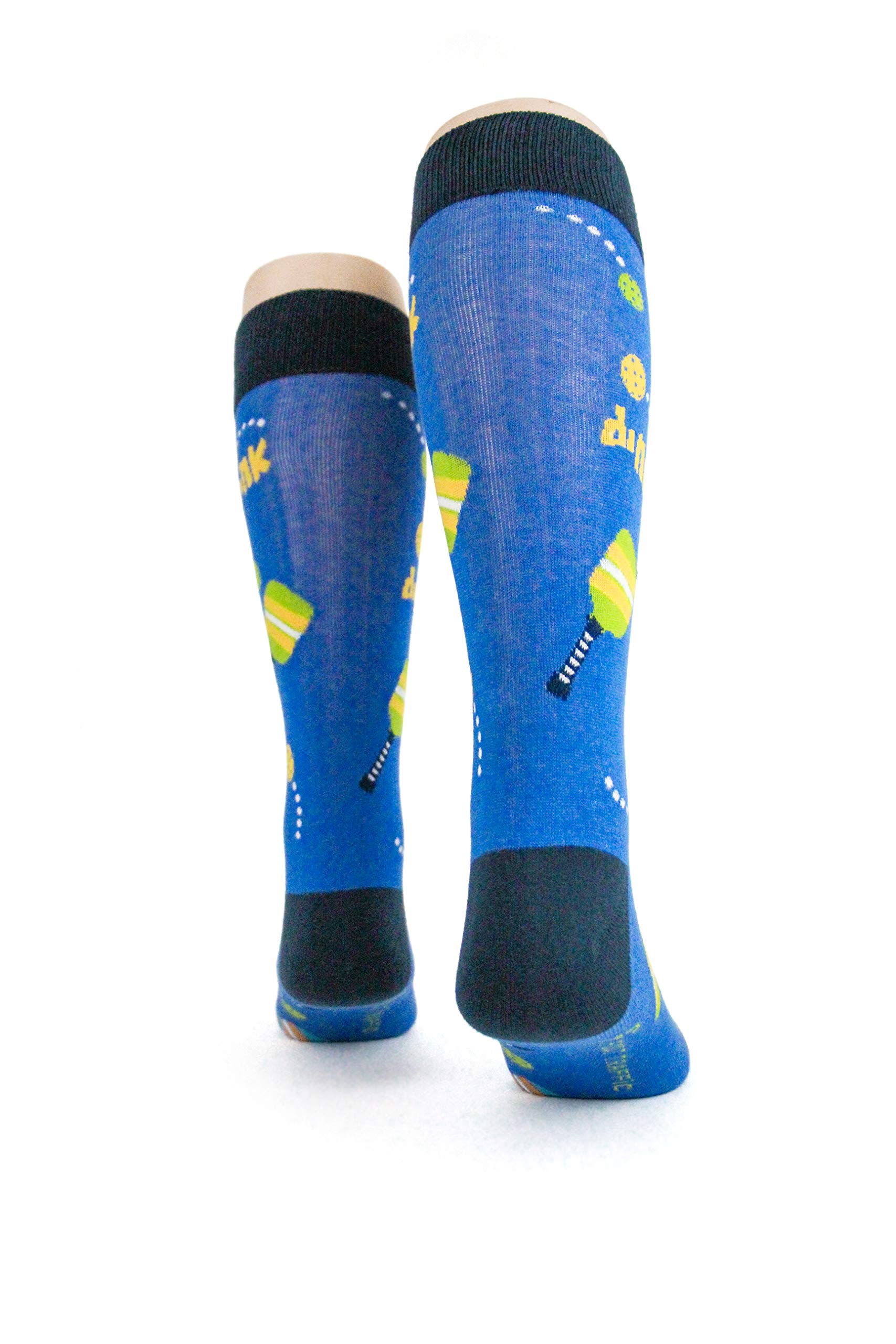 Foot Traffic - Men's Sports-Themed Socks, Fits Men's Shoe Sizes 7-12 (Pickleball)