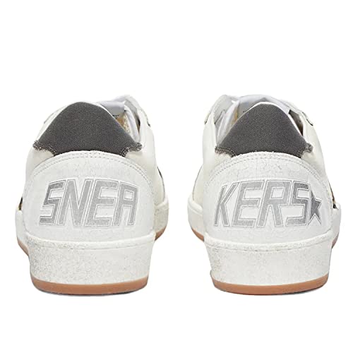 Golden Goose Ball Star Nappa Upper Golden Leopard Horsy Canvas Heel Mens Sneaker-42