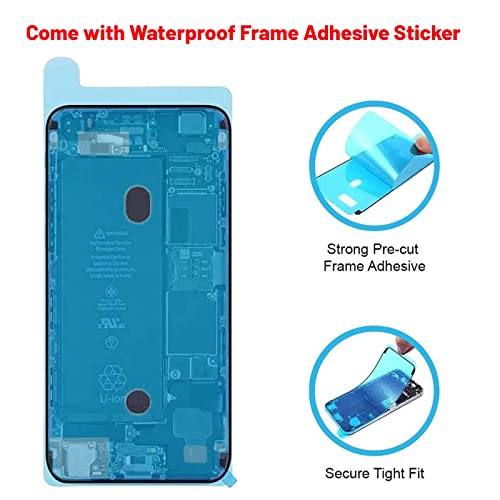 Tpyag for iPhone 14 Pro Max Screen Replacement, Glass Replacement for iPhone 14 Pro Max 6.7 inch, Screen Repair Kit with Waterproof Adhesive(NO OLED & Touch Digitizer)