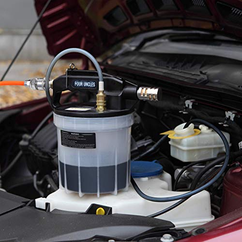 FOUR UNCLES 2L Vacuum Brake Bleeder - Vacuum Brake Bleeder Kit with 2L Brake Fluid Extractor and 1L Refilling Bottle