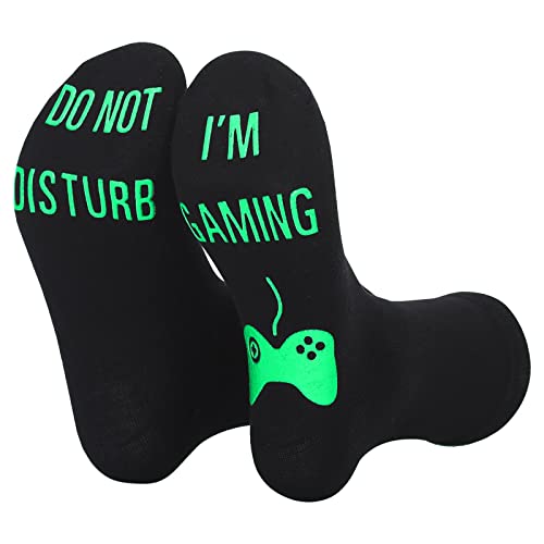 Funny Luminous Letter Printe Mmonogrammed Socks Sports Mid Calf Socks Socks for Men Size 9-11