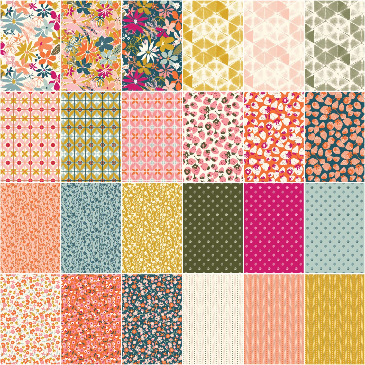 Gabrielle Neil Eden 5" Stacker 42 5-inch Squares Charm Pack Riley Blake Designs 5-12920-42