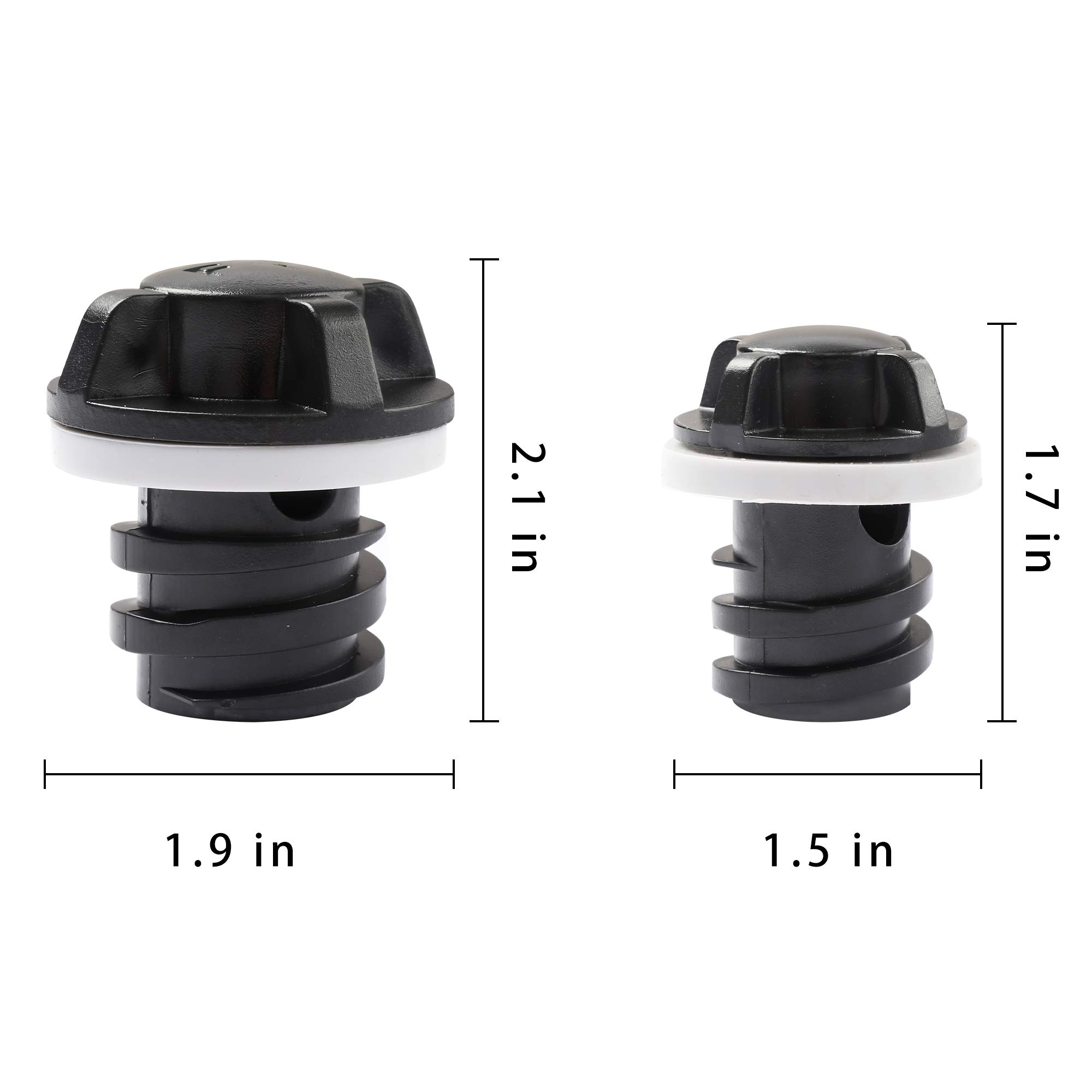 fivertik Drain Plugs Replacement for RTIC Coolers,Compatible with RTIC 20QT, 45QT, 65QT with New 2 Drains Coolers (Large & Small) 2 Pack