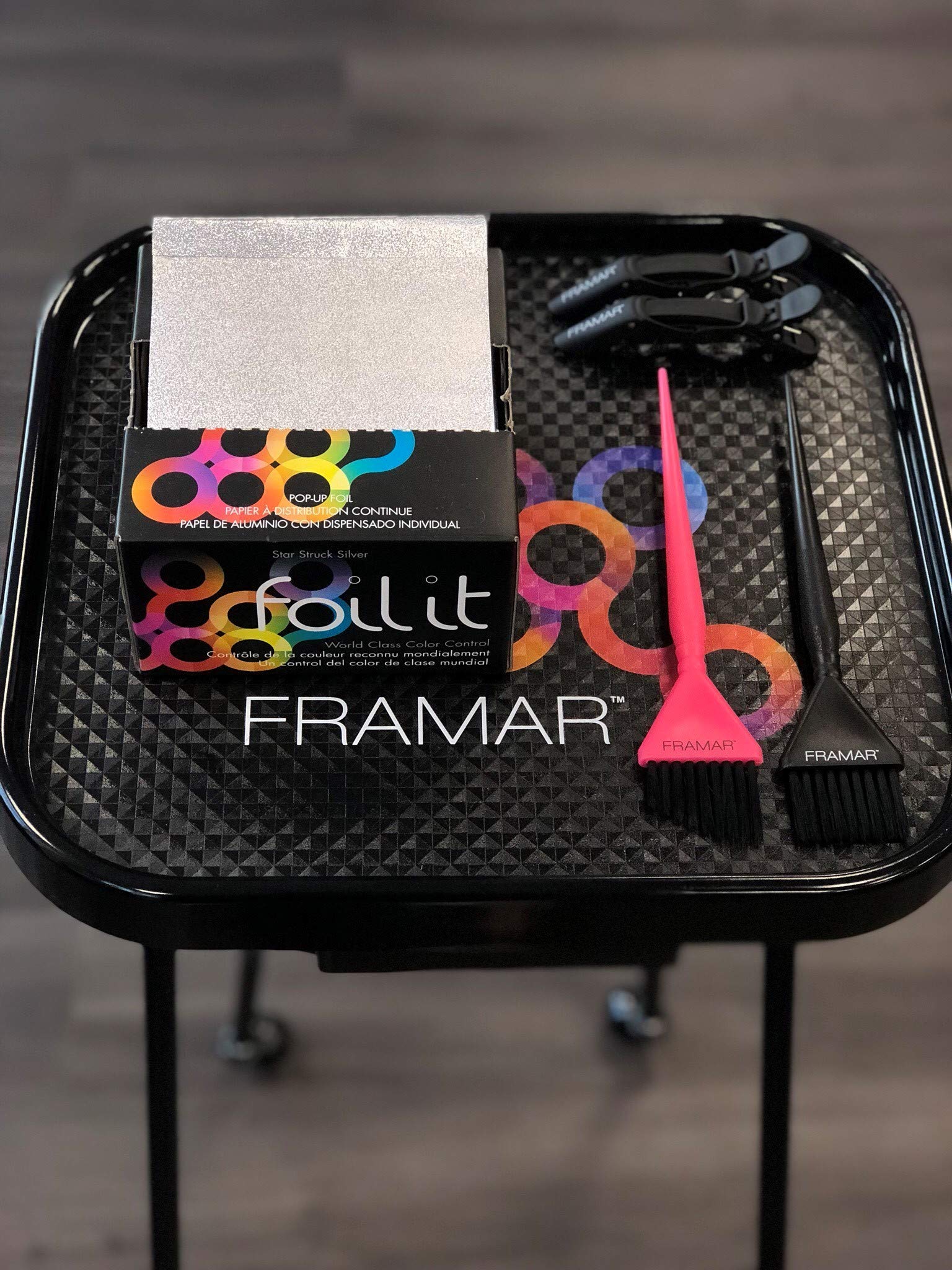 Framar Premium Salon Folding Trolley - Salon Trolley, Salon Tray, Salon Cart Folds up for Easy Storage