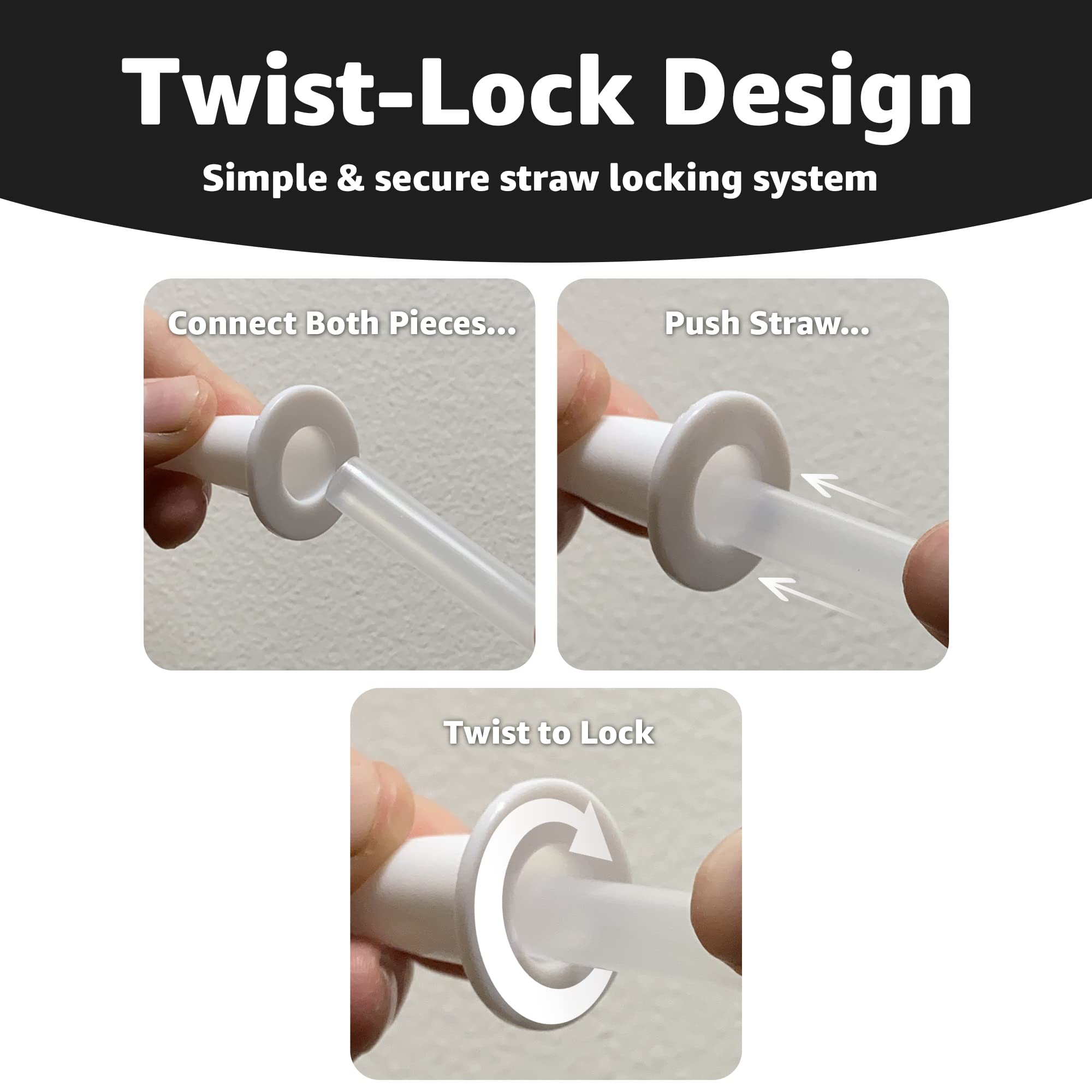 Jmoe USA Straw Adapter Kit for RTIC Jugs | 5-Pack of Reusable BPA Free Straws | Includes Cleaning Brush | Food-Grade Plastic | Compatible With Jug Lid | Easy to Clean (Half Gallon)