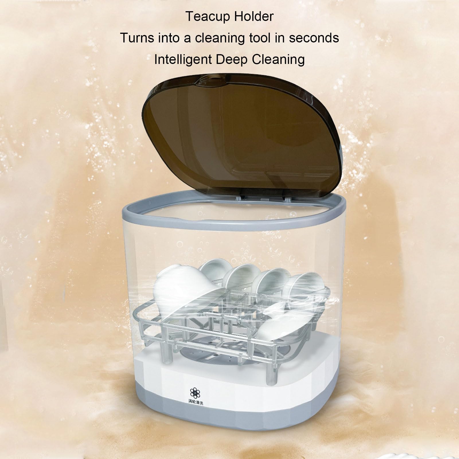 Mini Dishwasher, Compact Countertop Dishwasher with 4L Built in Water, 360° Spray & 2000mAh Battery, USB Rechargeable Portable Dishwasher for Small Apartments, Dorms & RVs