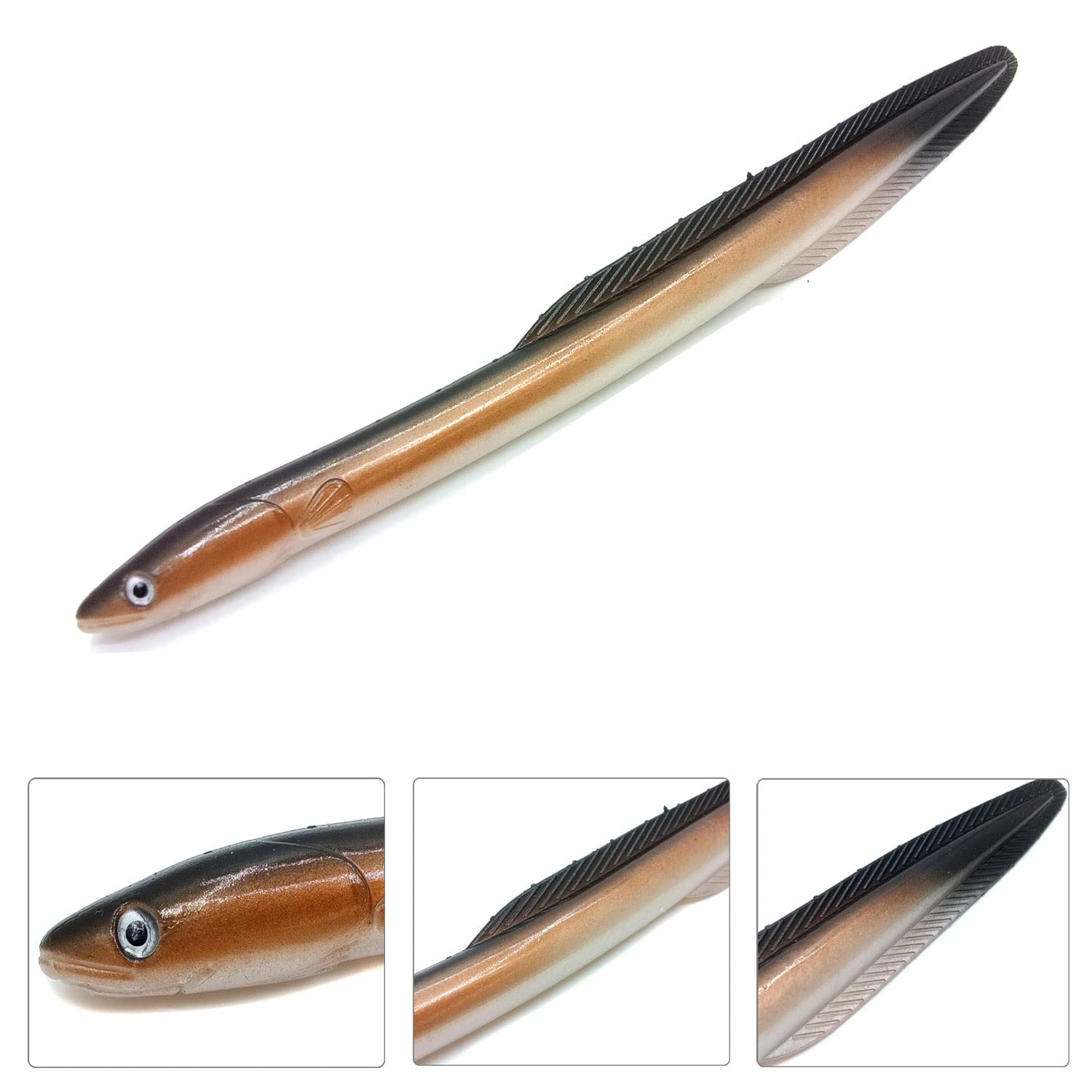 Fishing Soft Lures, 2 Pcs EEL baits Crankbaits Set Fishing Big Fish Baits Lures Sports & Outdoors Fishing Gear Accessories for Freshwater and Saltwater