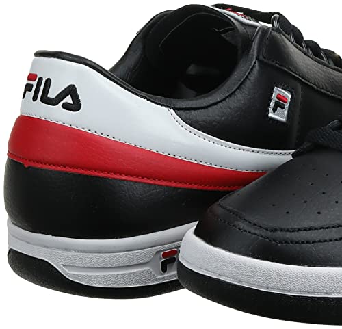 Fila Men's Original Tennis Fashion Sneaker, Black/White Red, 9.5 M US