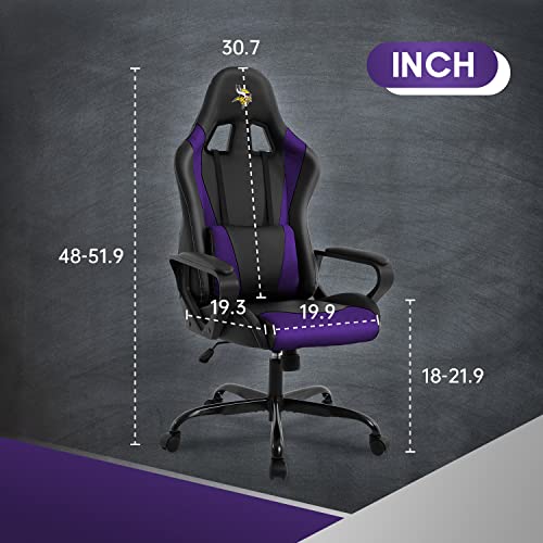 Gaming Chair Office Chair High Back Racing Computer Chair Task PU Desk Chair Ergonomic Swivel Rolling Chair with Lumbar Support for Home Office (Black, NYG)