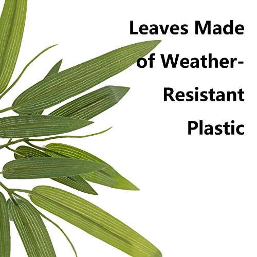 SOFTFLAME 4ft Bamboo Artificial Tree, Faux Bamboo Plant, Real Touch Technology, Artificial Plant with 4 Trunks, Ideal for Home Office Indoor Decoration