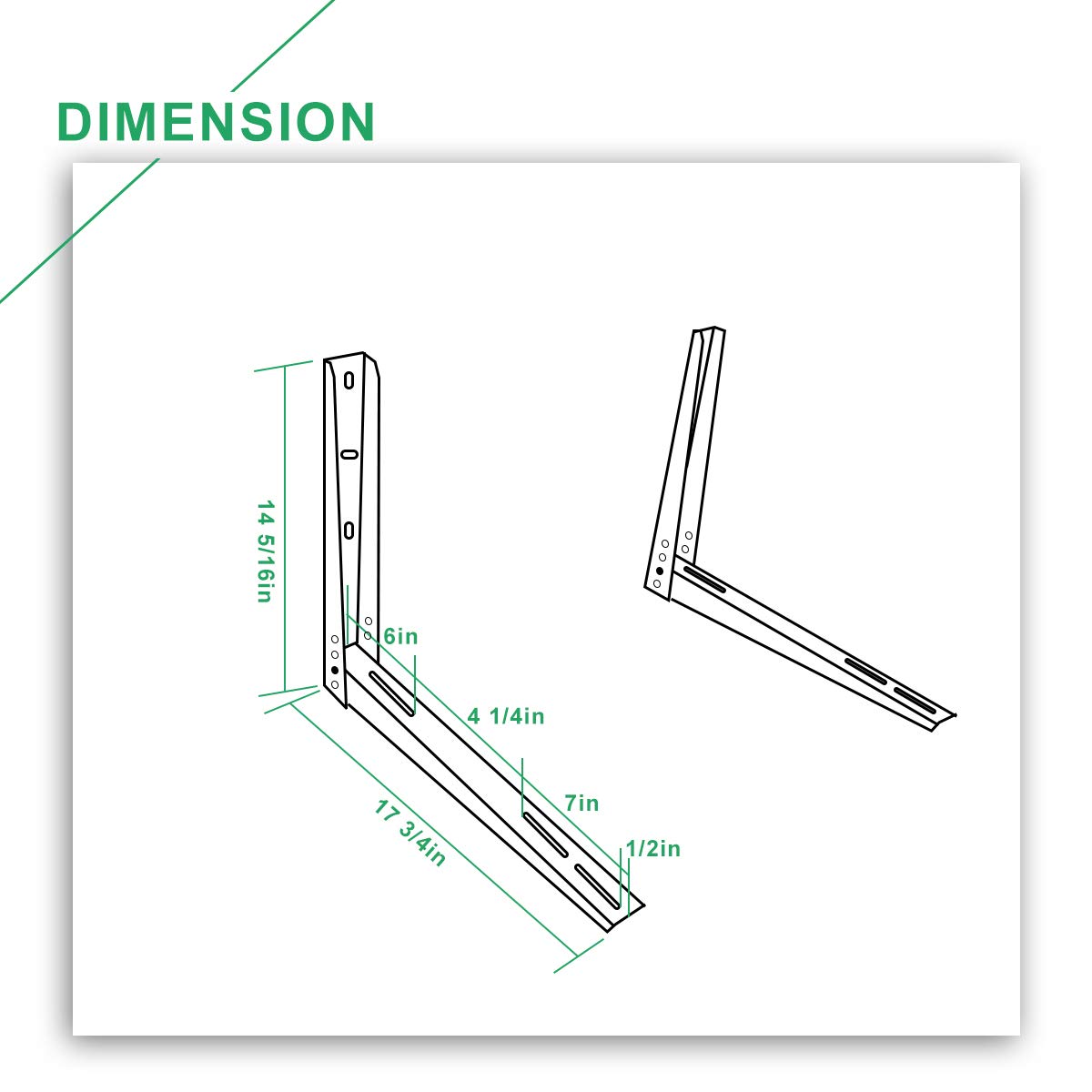 Forestchill Mini Split Wall Mounting Bracket, Universal Fit Ductless Mini-Split Air Conditioner Heat Pump Systems, Support up to 280 lbs, 9000-18000 BTU Condenser
