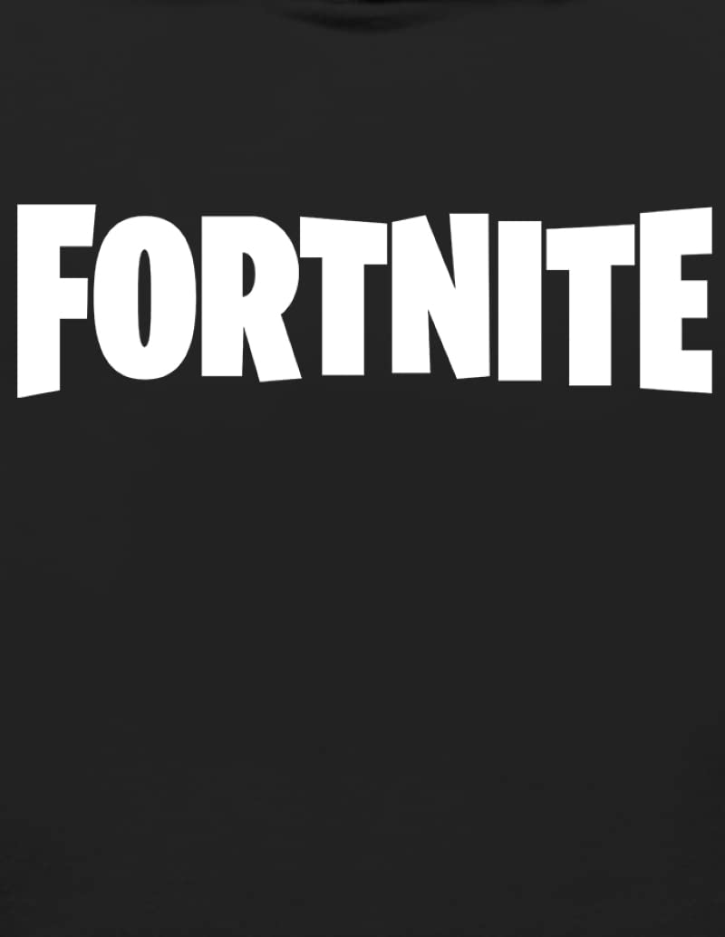 Fortnite Logo Boys Hoodie Neck Long Sleeve Graphic T-Shirt (14/16) Black