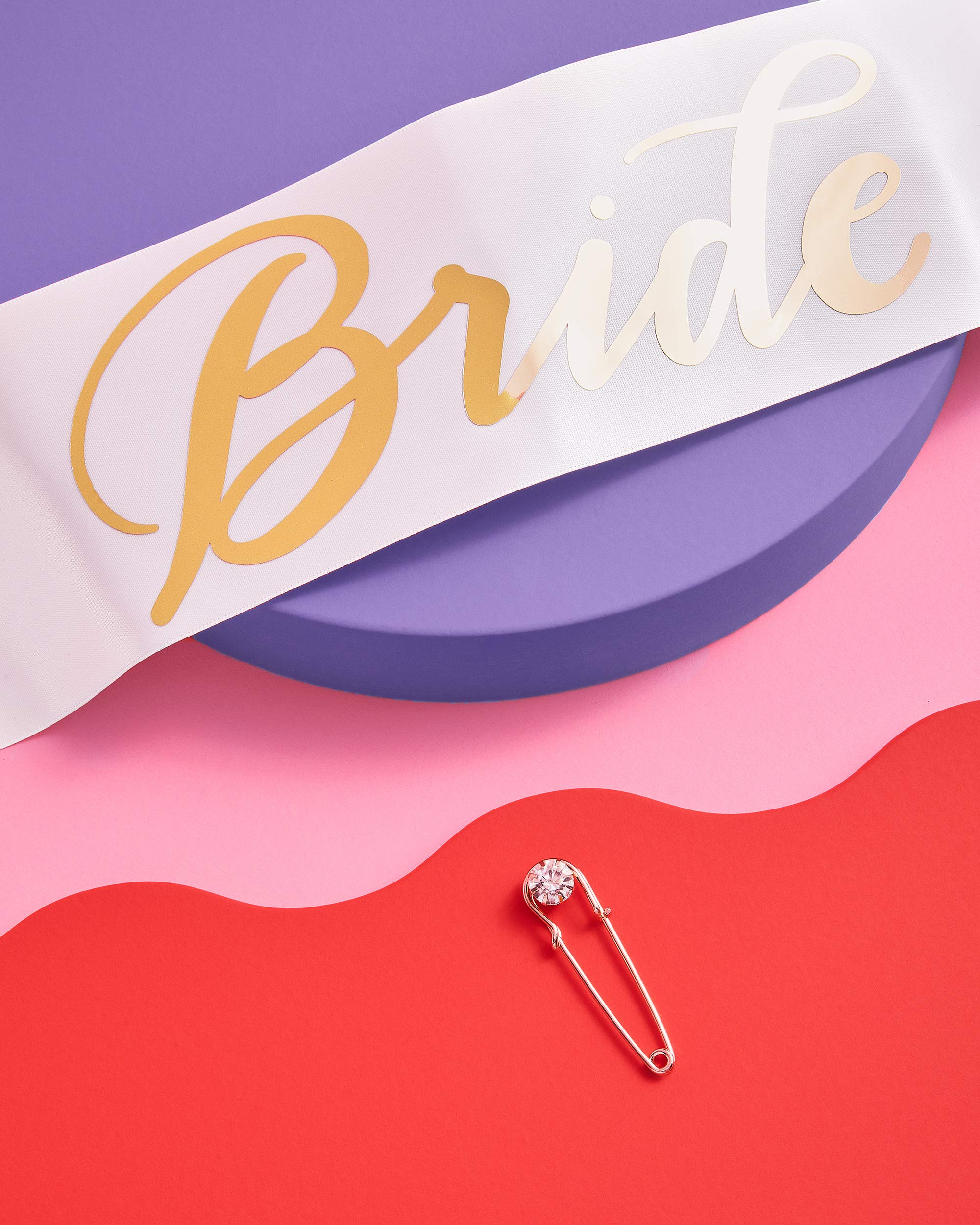 xo, Fetti Bachelorette Party Sash + Veil - Bride To Be | Bachelorette Party Decorations Kit - Sash for Bride | Bridal Shower Gift Supplies