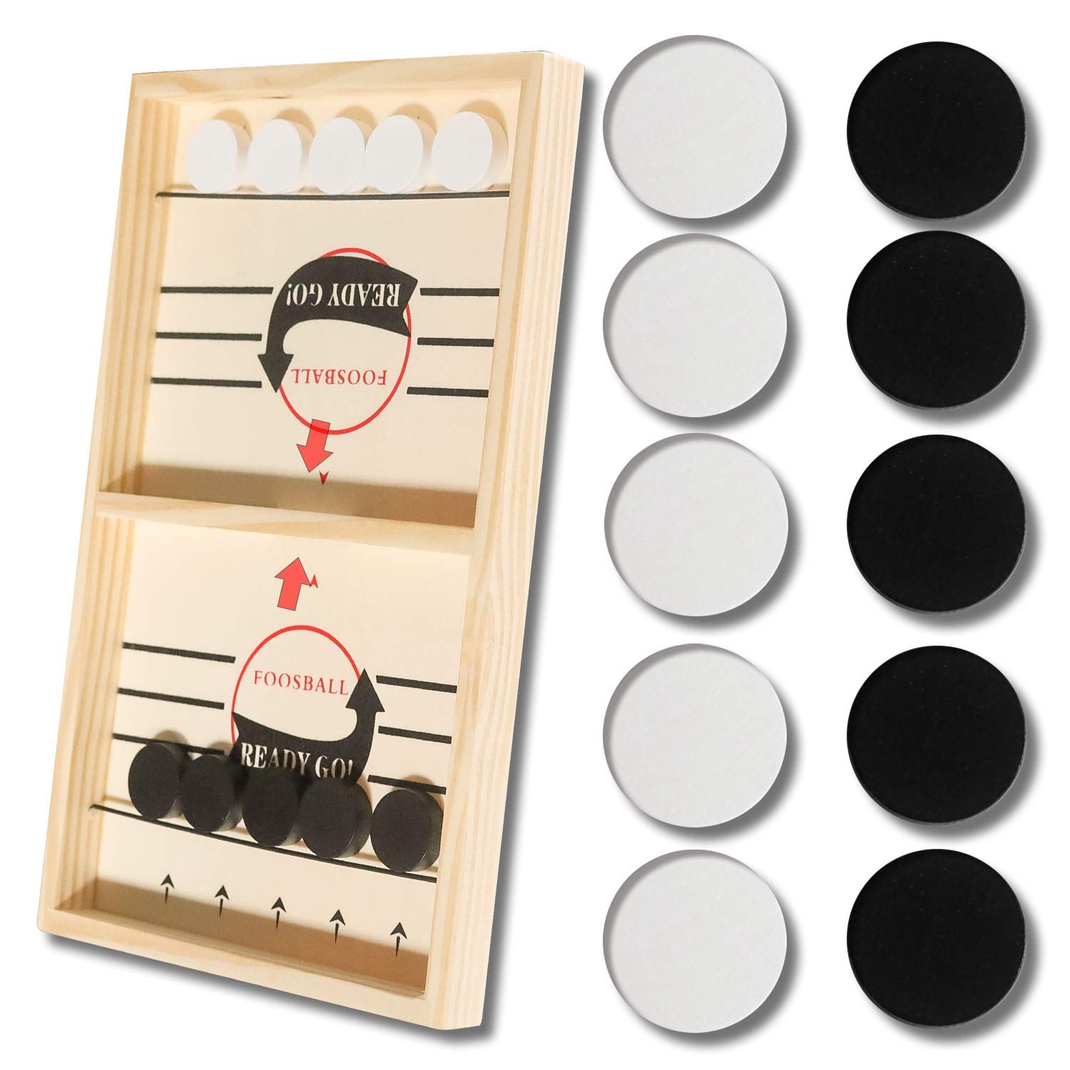 Funpeny Fast Sling Puck Game, 9 x 14 Inch Sling Shot Game Toy for Kids and Adults