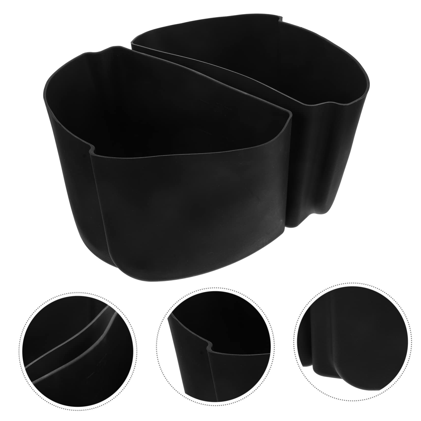 FUOYLOO 1 set Insert non-slip Partition plate plug-in Partition insert Multipurpose black rice cooker silicone cookware lining cooker divider Multifunction kitchen slow cooker divider
