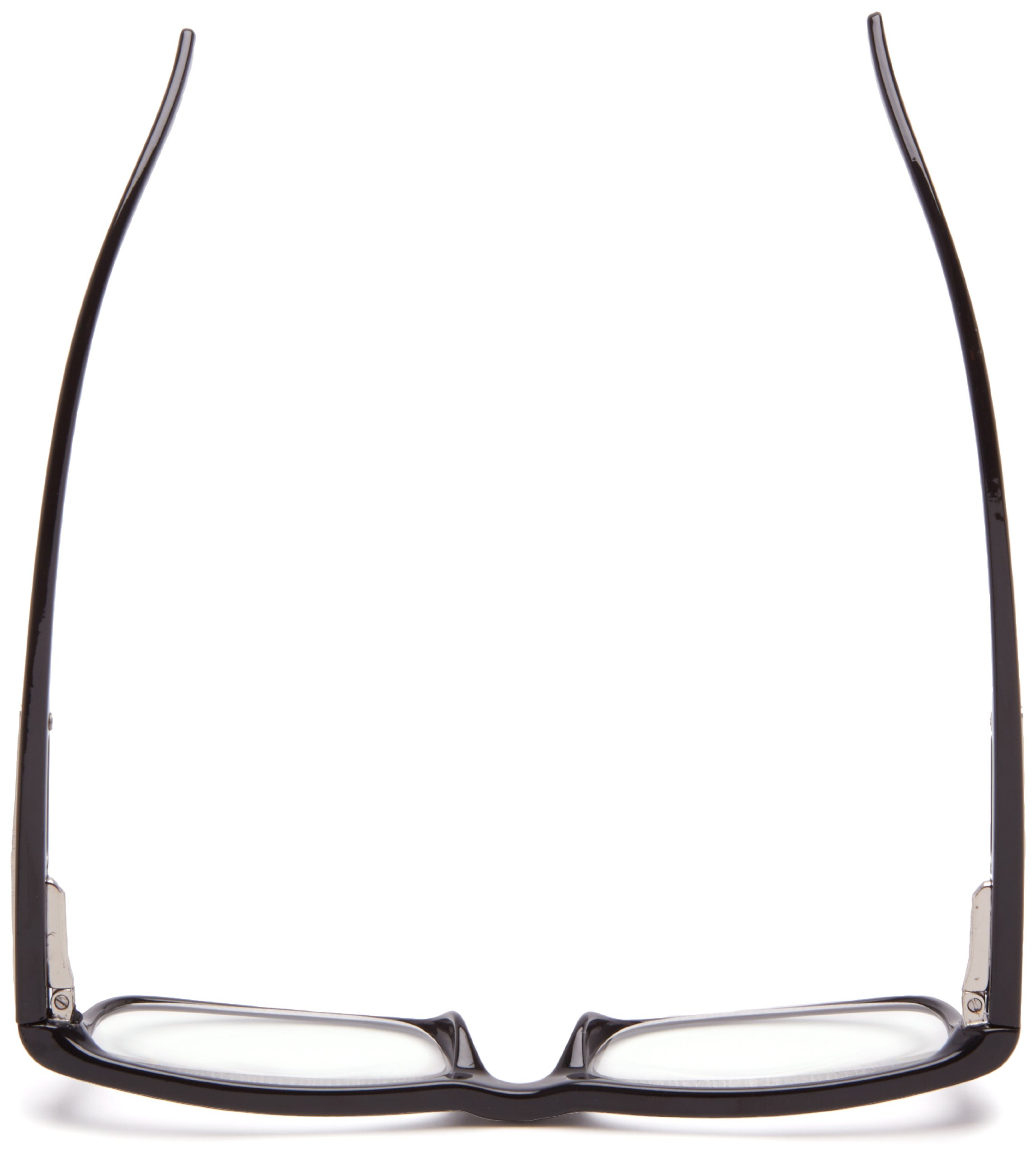 Foster Grant Mens Brandon Glasses Reading, Shiny Black/Transparent, 50 Mm US