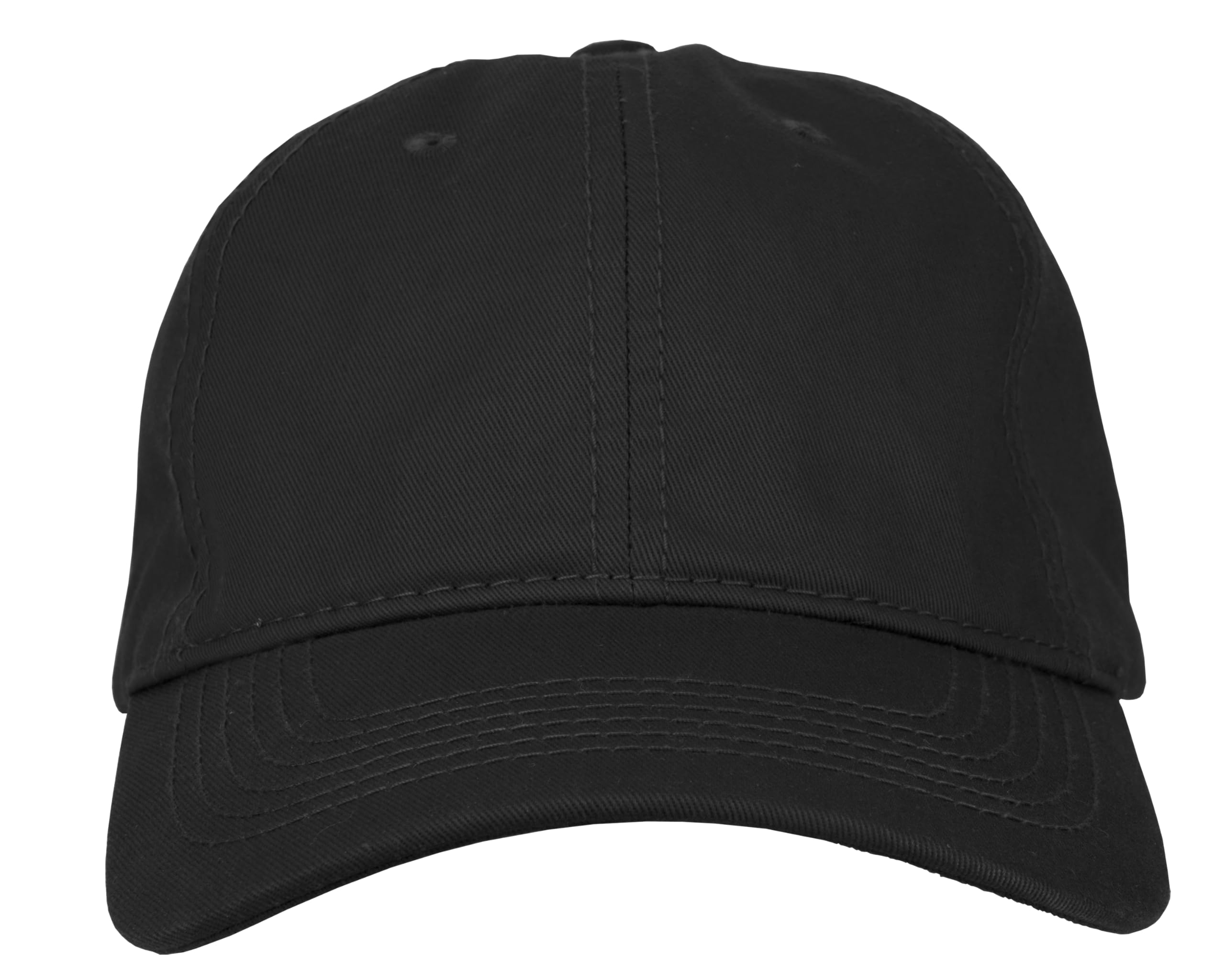 Gelante 6 Pack Cotton Twill Washed Unstructure Baseball Cap - Adjustable Blank Hat for Men Women - Wholesale Bulk Lot (2800 Black)