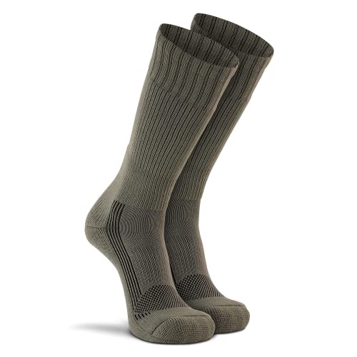 Fox River Lightweight Tactical Military Boot Socks for Men, 3 Pack Mid-Calf Socks with Moisture Free and Stain Resistant Fabric - Foliage Green - Large