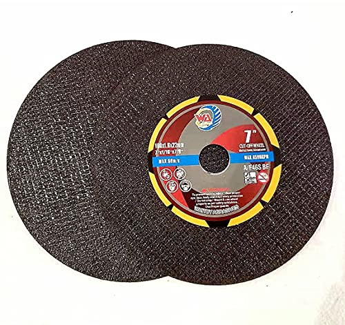 WA 10PACK - 7”x1/16"x7/8" Cutting Wheel for Metal & Stainless Steel, Cut-Off Discs Used On Angle Grinder, Diameter 7 inch, Arbor 7/8 inch, Aggressive Cut