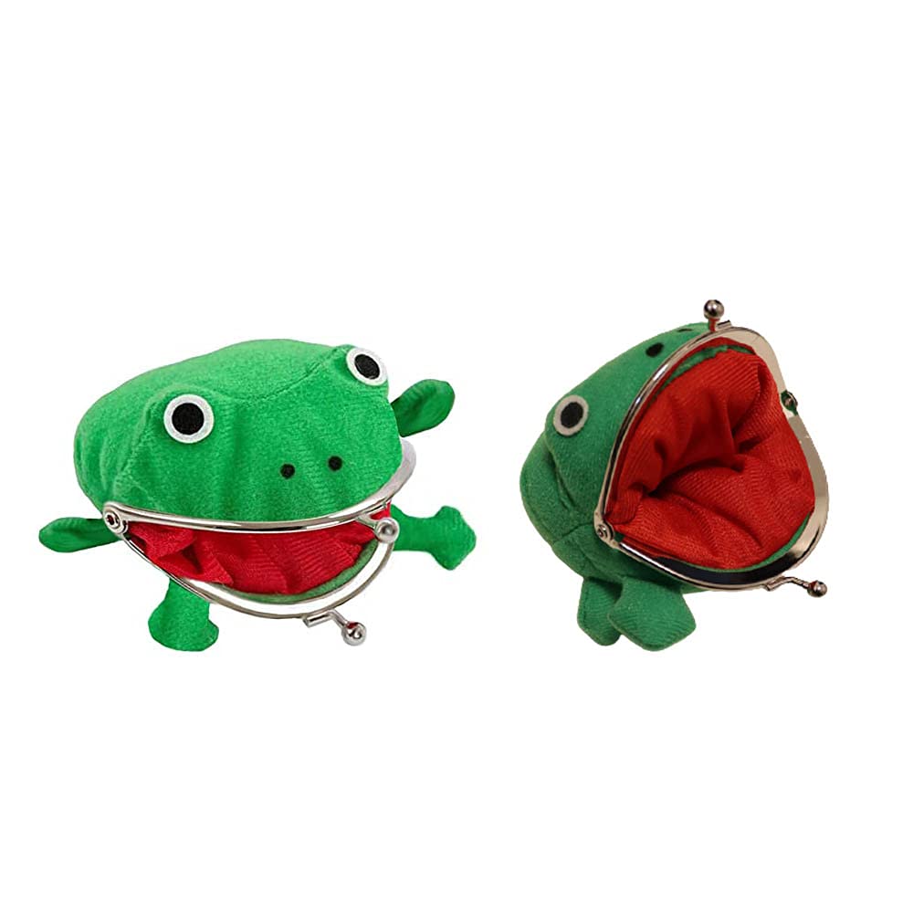 Frog Coin Purse Frog Coin Purses Pouches with Lock Wallet,2 Pieces,Green (2 Pieces)