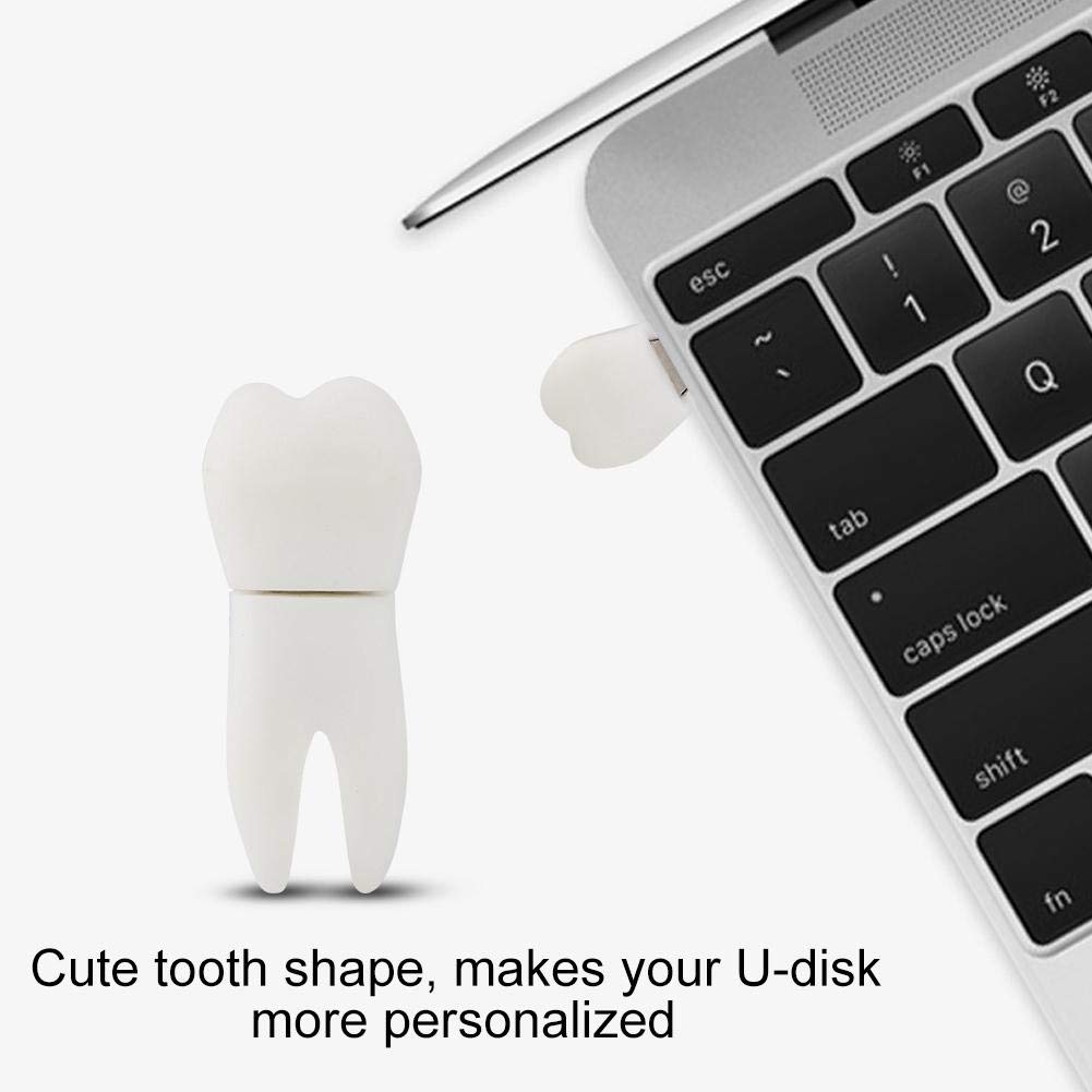 Furnoor Tooth Shape USB Storage, Tooth Shape Flash Drives Storage USB 2.0 Interface U Disk Memory Stick 16G Drive Storage