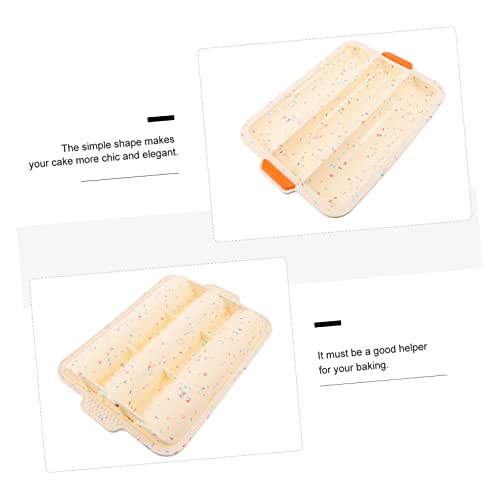 SOLUSTRE 3pcs Bread Mold Silicone Baking Mold Panetones Italianos French Bread Loaf Baking Bakery Tray Perforated Pan Kitchen Baking Gadgets Baking Bread Mold Silicone Bread Baking Mold